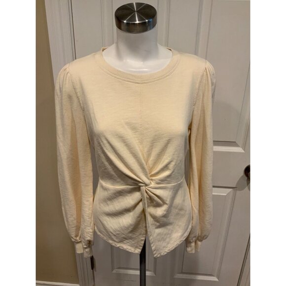 Pilcro | Sweaters | Pilcro Cream Twist Front Sweatshirt Sweater ...